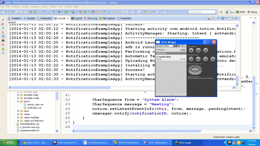 Android Toasts And Notifications Android Programming By Wideskills